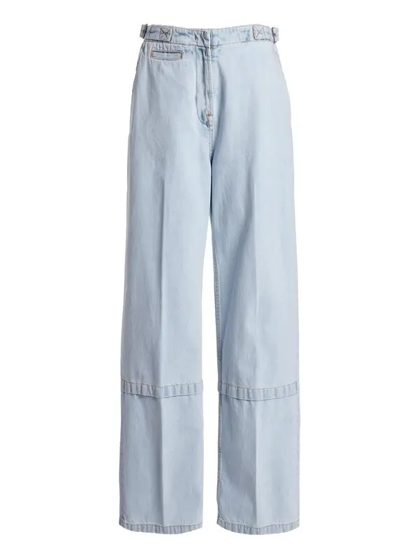 LANVIN High-rise Cargo Jeans - Light Blue