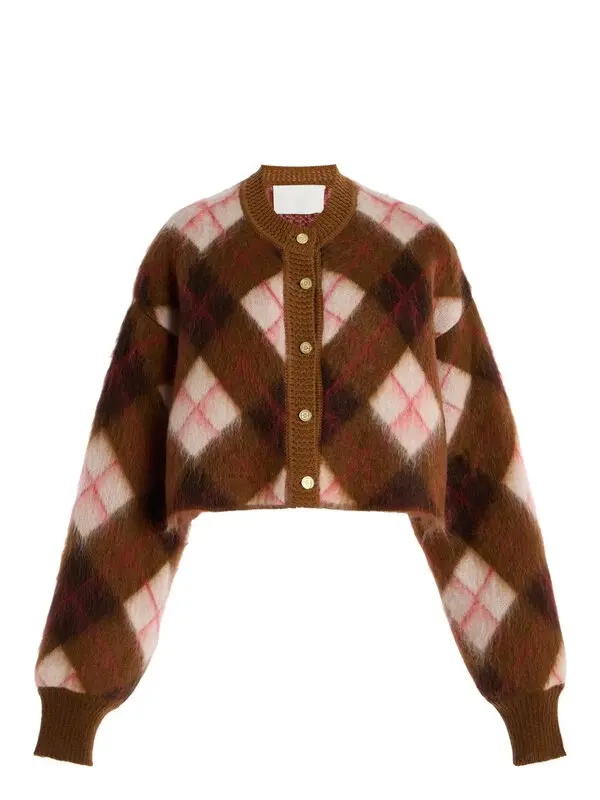 RÙADH The Blane Checked Wool Cardigan - Multi