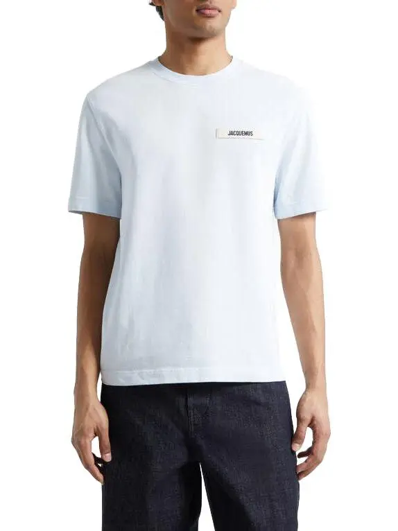 Jacquemus Le T-shirt Gros Grain Cotton T-shirt - Light Blue 2