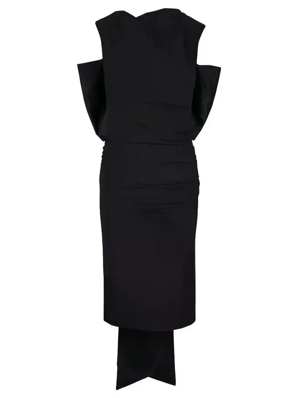 Dorothee Schumacher Bow-embellished Midi Dress - Black