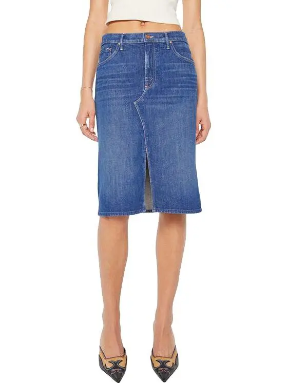 MOTHER The Ditcher Denim Midi Skirt - Do Not Disturb