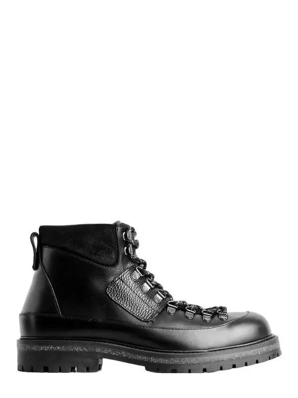 Cos Leather Hiking Boots - Black