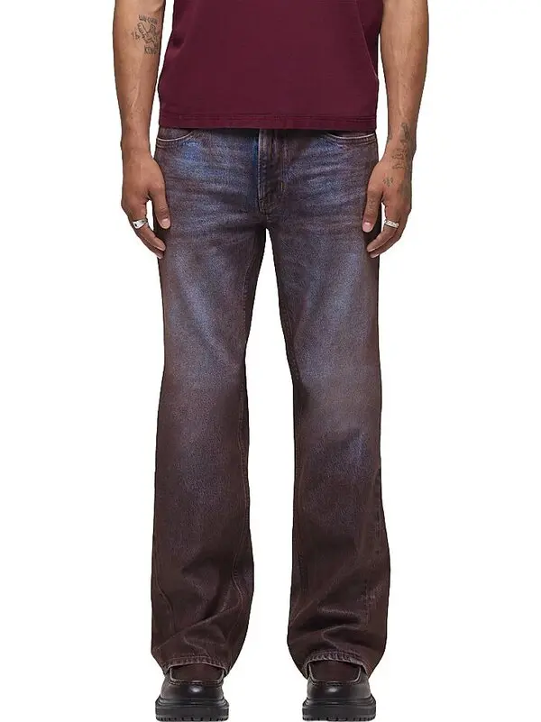 Hudson Jeans Walker Kick Flare Jeans - Coated Port