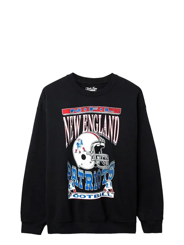 Junk Food Clothing Nfl Helmet Crew Fleece - New England Patriots