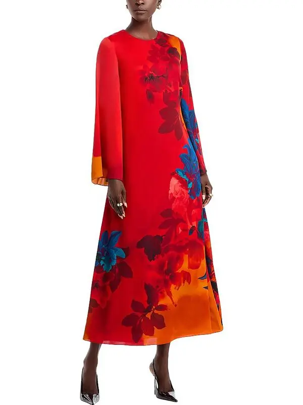 Elie Tahari The Payton Silk Stretch Dress - Flowers Of Paradise
