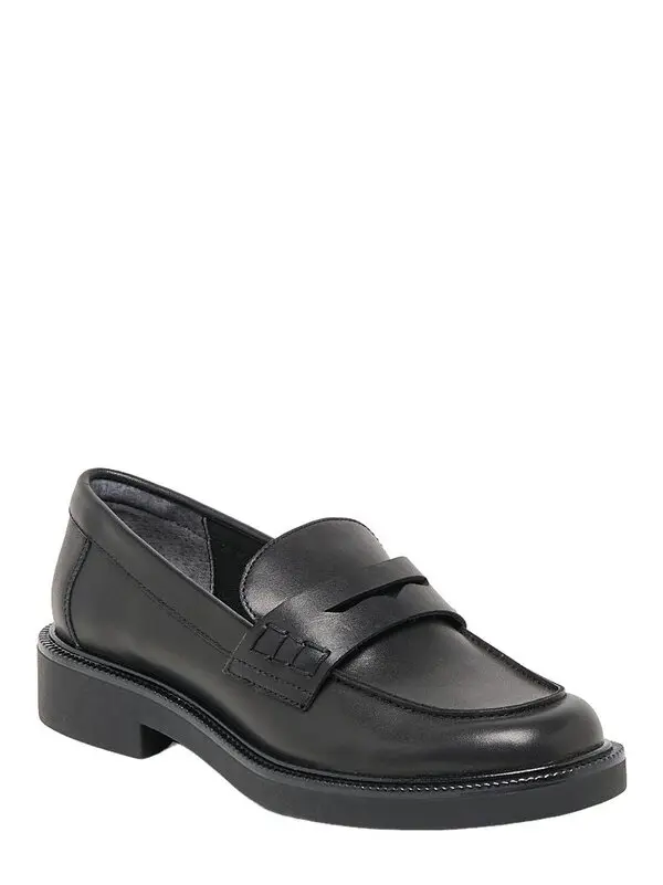 Dolce Vita Tiggy Loafer Flats - Black Leather