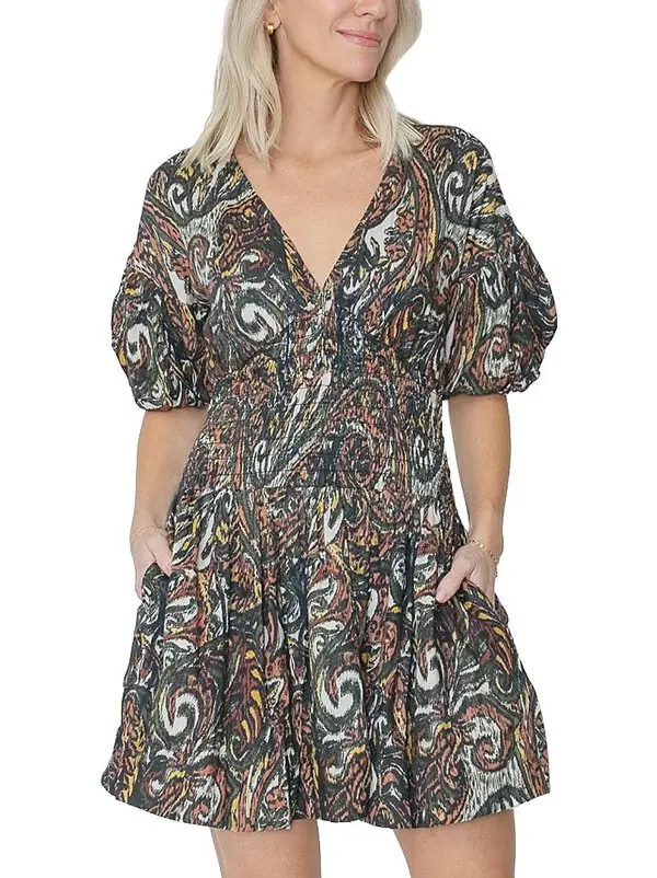 WEST OF Brigitte Mini Dress - Black Multi