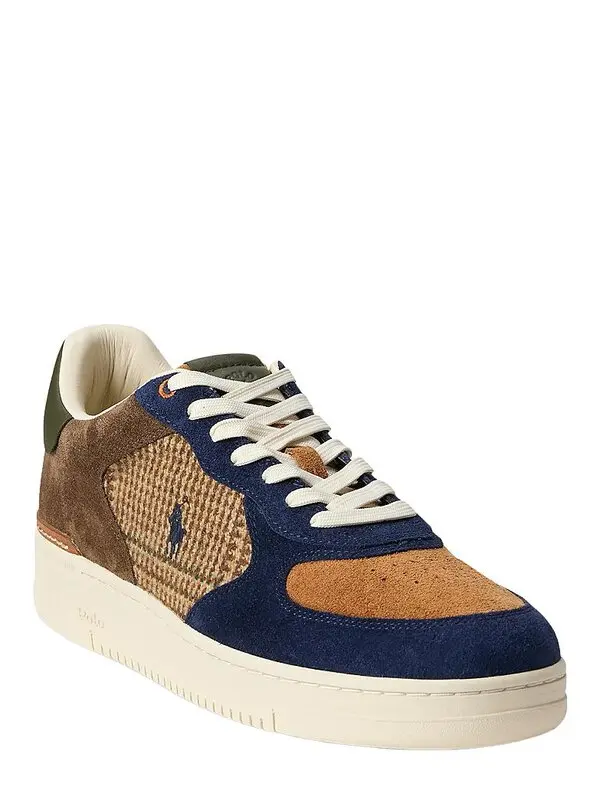 Polo Ralph Lauren Masters Court Suede & Tweed Sneakers - Plaid/multi