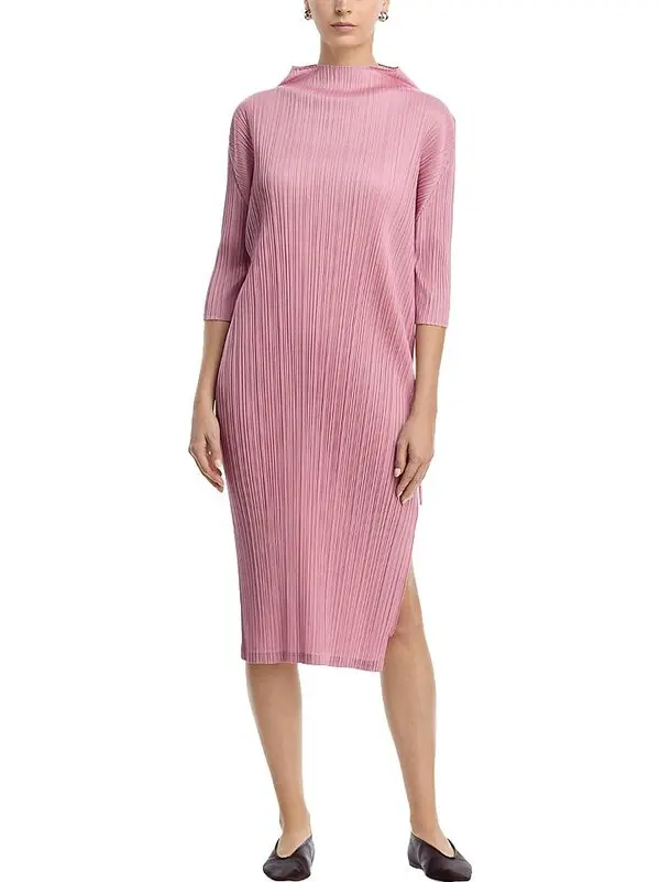 Issey Miyake Monthly Colors September Midi Dress - Rose Pink