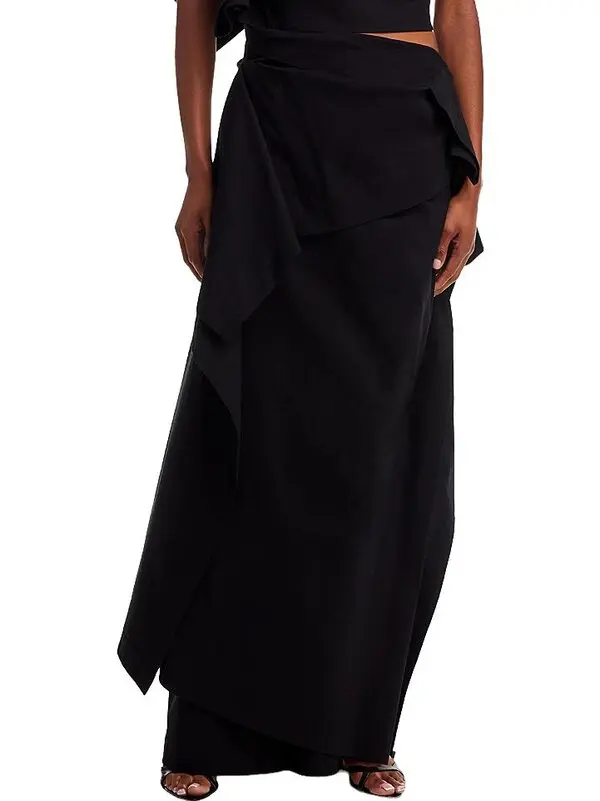 Issey Miyake Collapsing Sculpture Skirt - Black