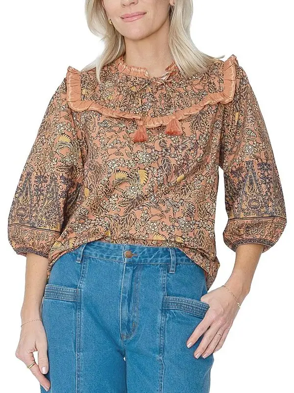 WEST OF Mare Top - Emilie Ikat Paisley