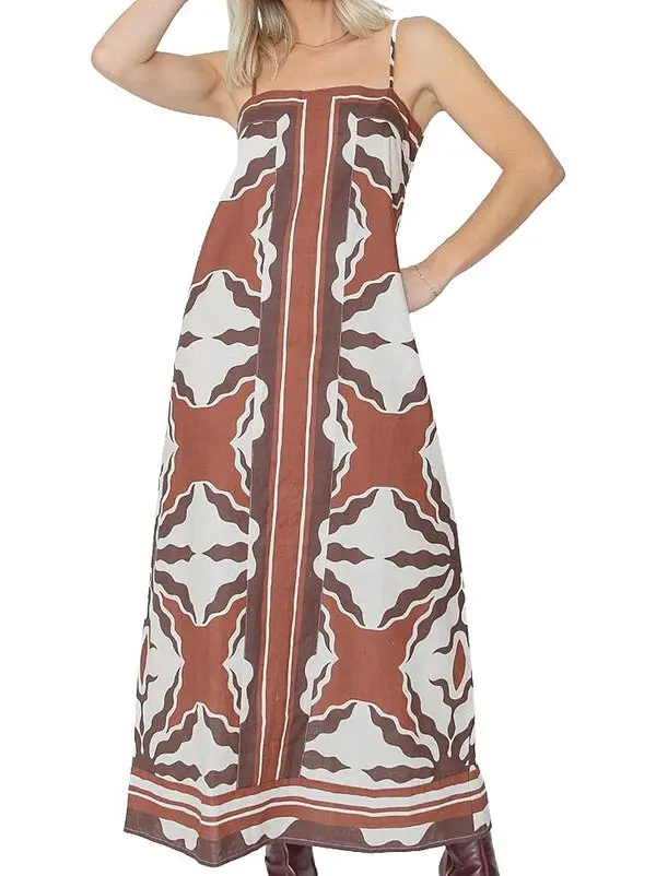 WEST OF Kiki Ankle Dress - Brown