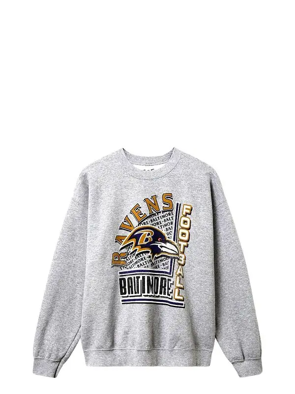 Junk Food Clothing Nfl Baltimore Ravens Fleece Sweatshirt - Heather Grey