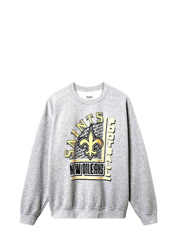 Junk Food Clothing Nfl New Orleans Saints Backfield Fleece Sweatshirt - Heather Grey