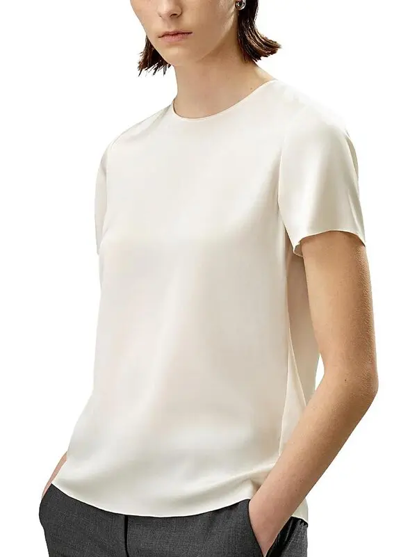 Lilysilk Basic Silk T-shirt - Natural White