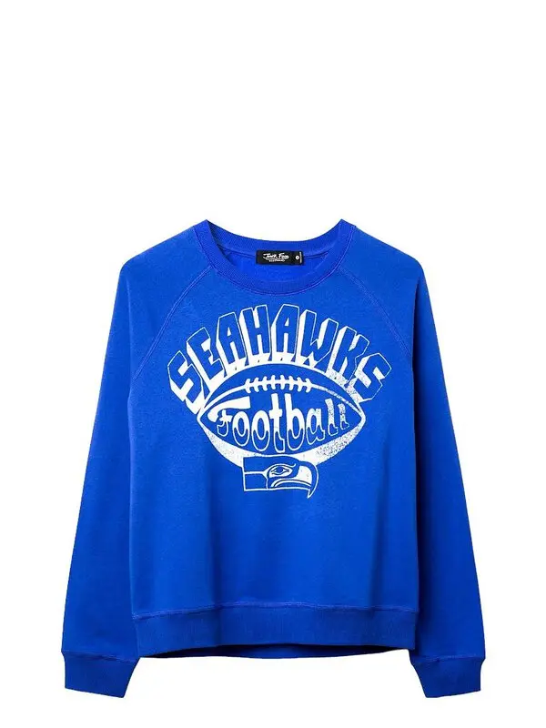 Junk Food Clothing Nfl Seattle Seahawks Raglan Crew Fleece - Liberty