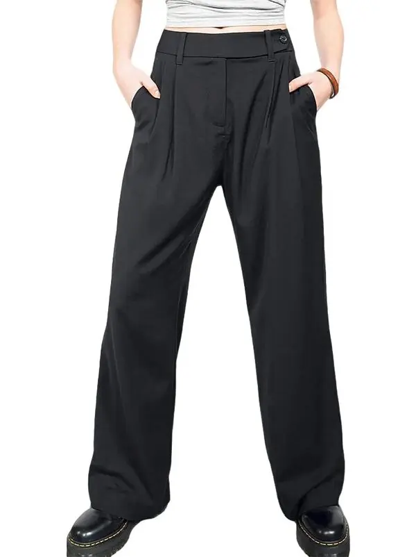 WILDFANG Empower Wide Leg Trousers - Black