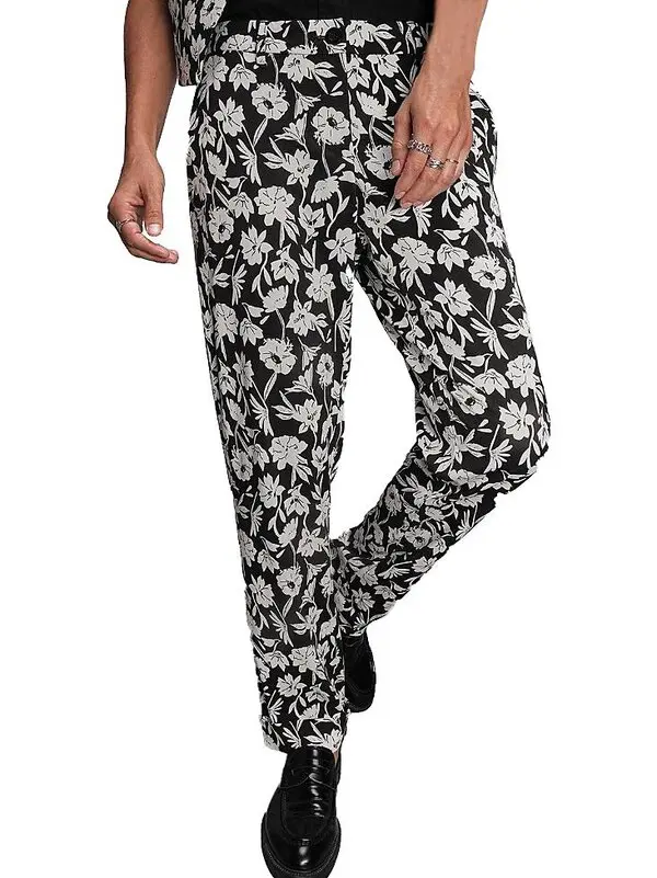WILDFANG The Empower Trouser - Monochrome Floral Black