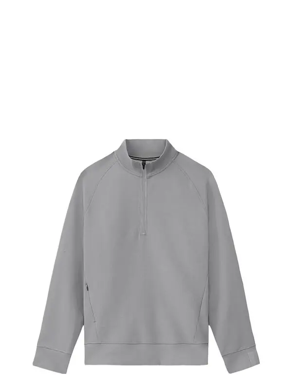 Ten Thousand Overzip Mock Neck Sweatshirt - Medium Grey