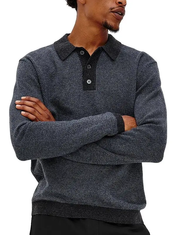 Rails Anders Polo Sweater - Navy Blue