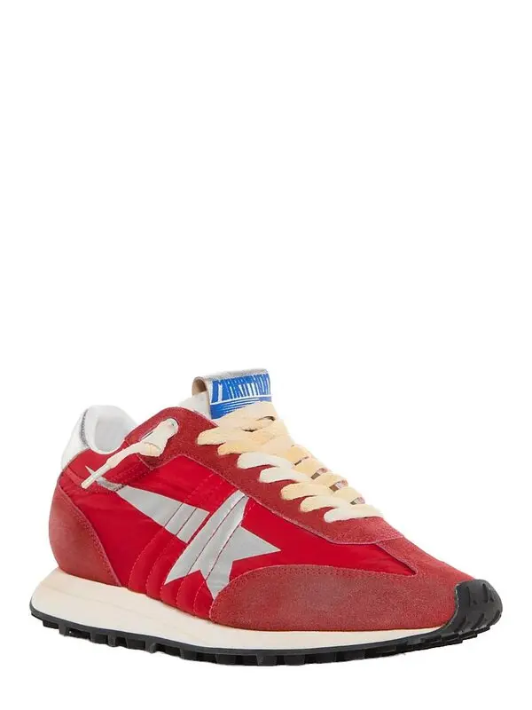 GOLDEN GOOSE Running Marathon Sneakers - Red/silver