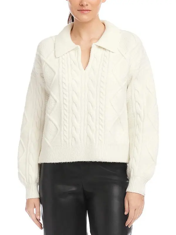 Fifteen Twenty Francis Polo Sweater - Off White