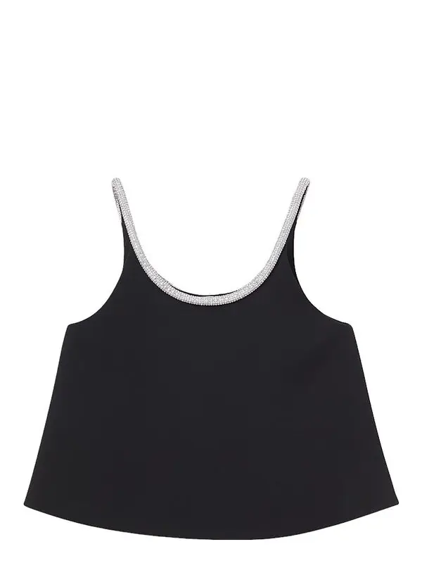 RÓHE A Line Applique Tank - Black