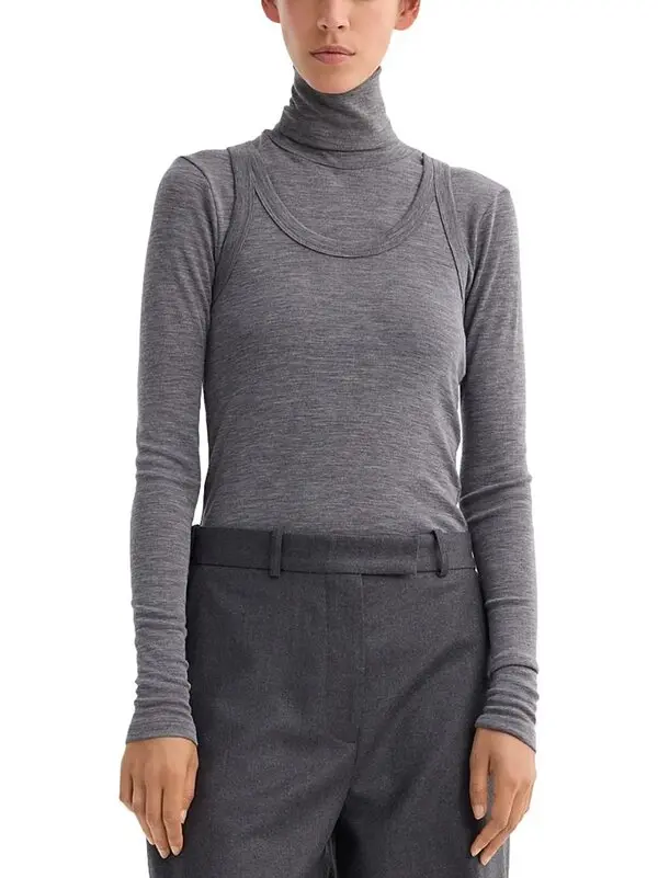 RÓHE Wool Double Layer Jersey - Mid Grey