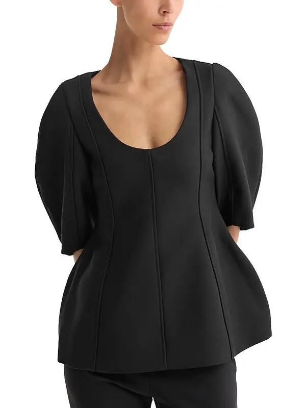 RÓHE Sculptural Top - Black