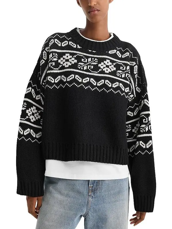 RÓHE Wool Fair Knitted Sweater - Black