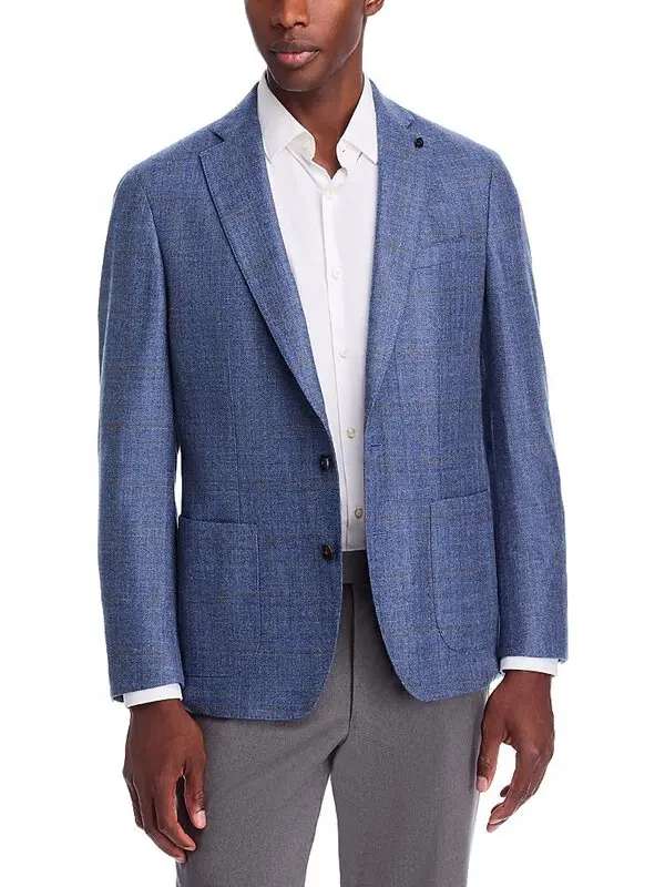 Peter Millar Crown Crafted Delrose Plaid Soft Sport Coat - Nebula Blue