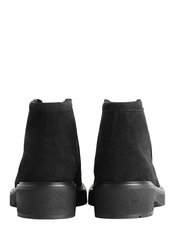 Cos Lace-up Suede Ankle Boots With Chunky Soles - Black