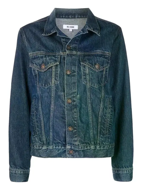 RE/DONE 90s Oversized Trucker Denim Jacket - Blue