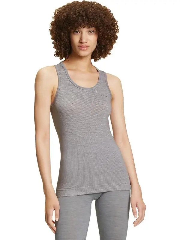 Falke Wool Tech Racerback Baselayer Top - Grey-heather