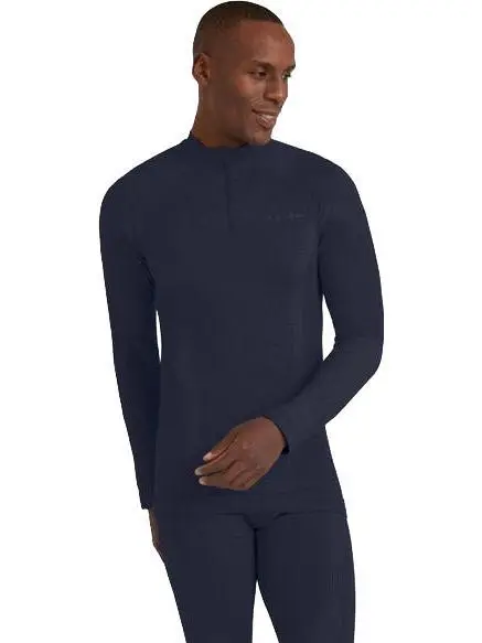 Falke Wool Tech Zip Base Layer Top - Space Blue