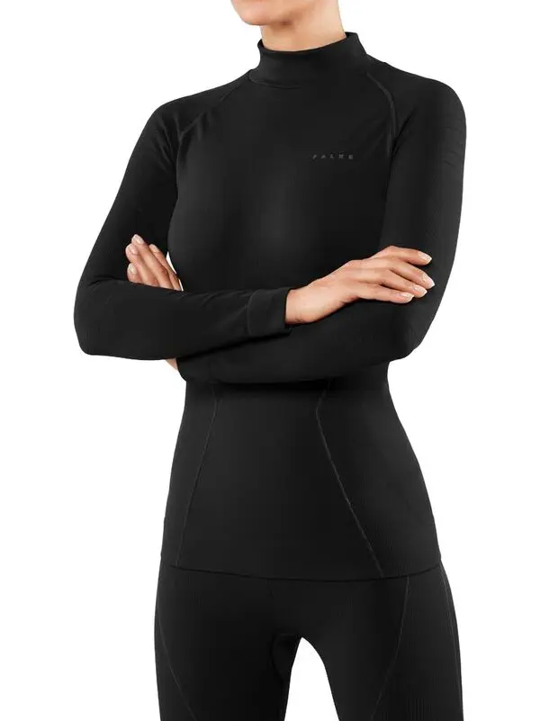 Falke Maximum Warm Turtleneck Base Layer Top - Black