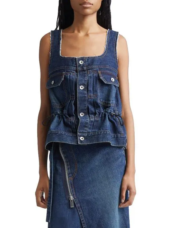 Sacai Denim Tank - Blue