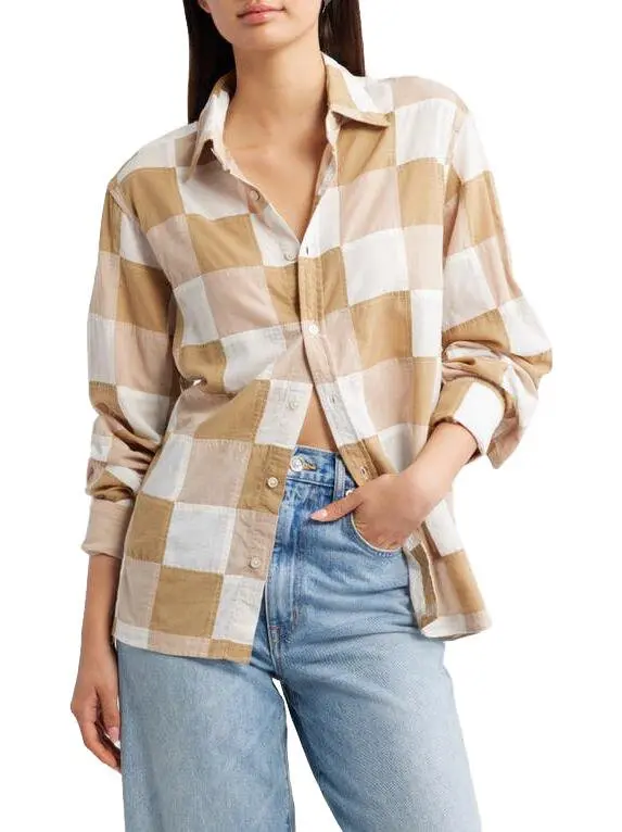 EMILY DAWN LONG Jeff's Patchwork Shirt - Biwa Patch