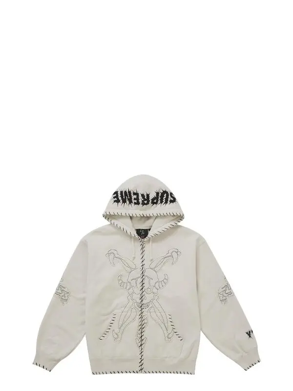 Supreme Y's Yohji Yamamoto Zip Up Hooded Sweatshirt - Natural
