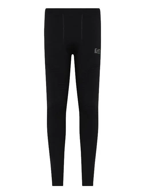 Emporio Armani Dynamic Athlete Seamless Leggings In Furor7 Technical Fabric - Black