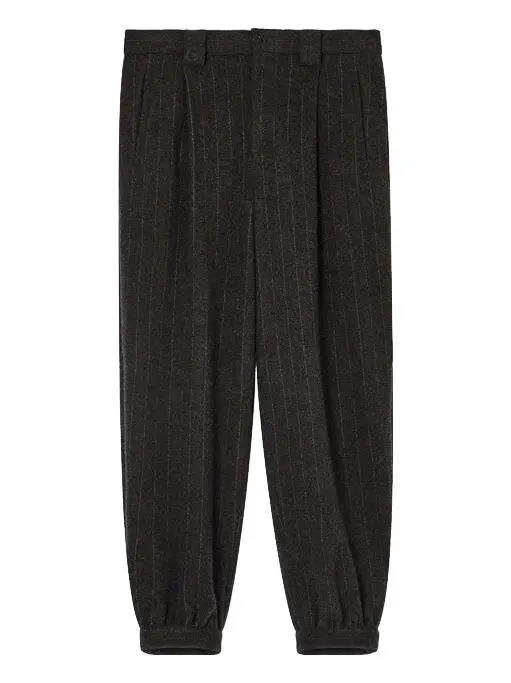 Giorgio Armani Pinstriped Cashmere-wool Trousers - Stripe