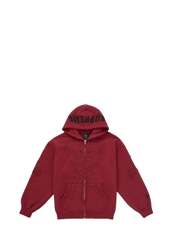 Supreme Y's Yohji Yamamoto Zip Up Hooded Sweatshirt - Red