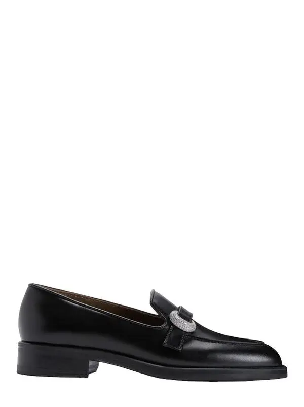 GIUSEPPE ZANOTTI Mylena Leather Loafers - Black