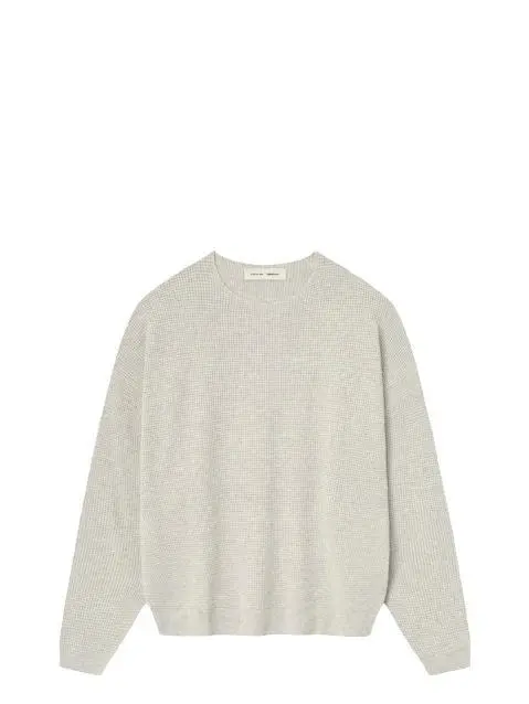 Fear Of God Essentials Waffle Crewneck Sweatshirt - Heather Stone
