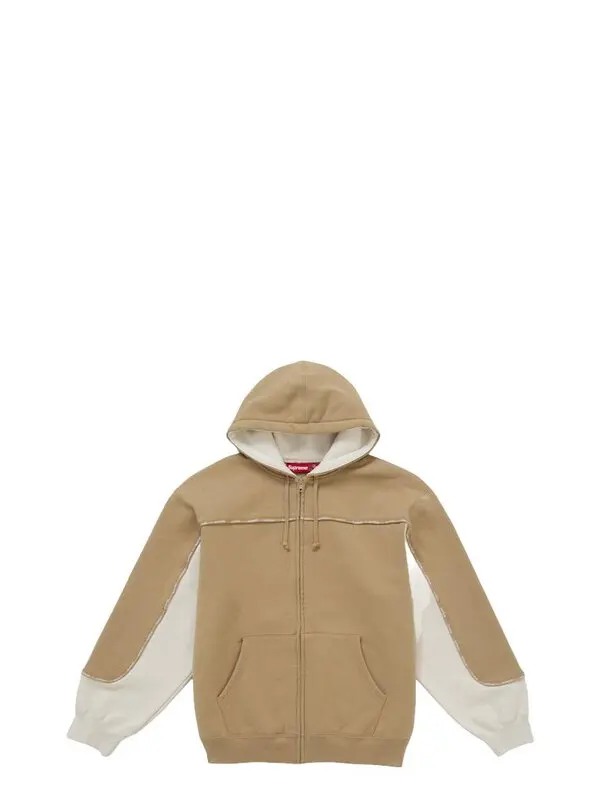 Supreme Piping Zip Up Hooded Sweatshirt - Brown