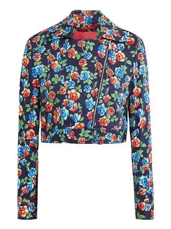 Max & Co. Biker Jacket With Floral Print - Navy