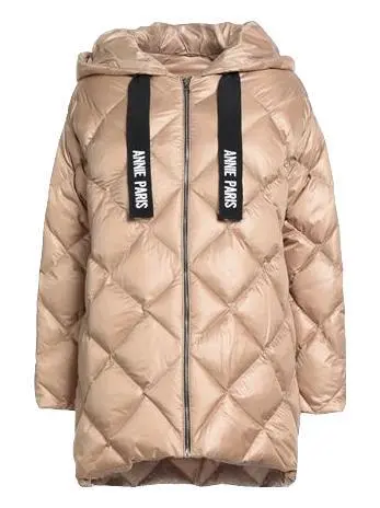 ANNIE PARIS Quilted Down Puffer Jacket - Beige