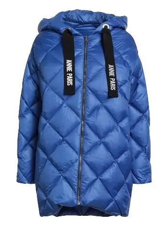 ANNIE PARIS Quilted Down Puffer Jacket - Blue