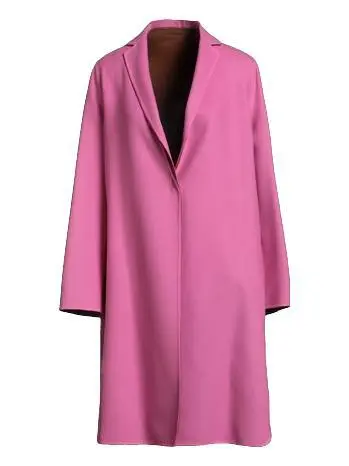 Fabiana Filippi Overcoat In Merino Wool Blend - Pink