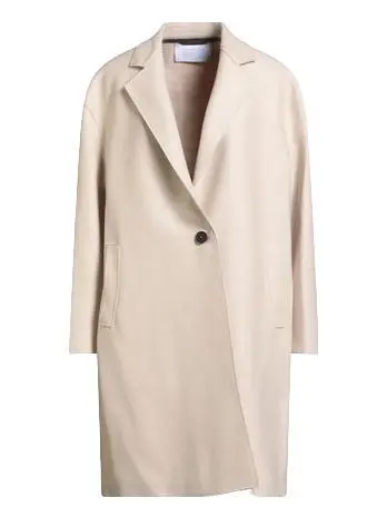 Harris Wharf London Single-breasted Virgin Wool Coat - Beige